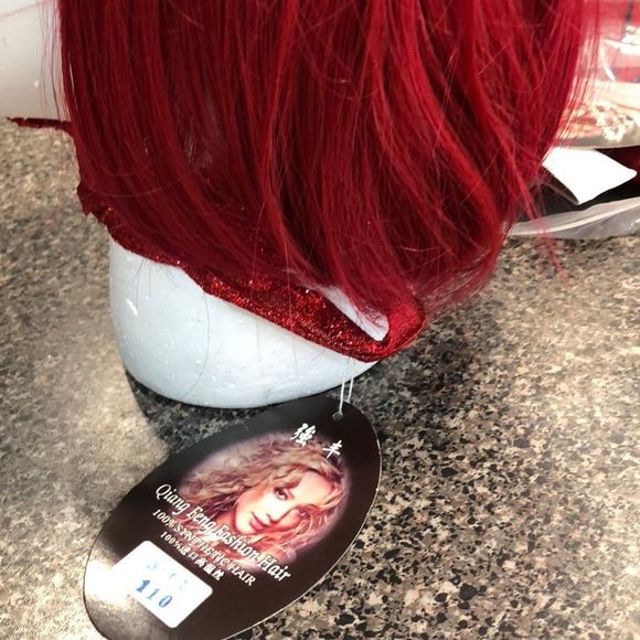 Qiang Feng | Accessories | Nwt Wig Red Little Red Riding Hood Bang Red ...